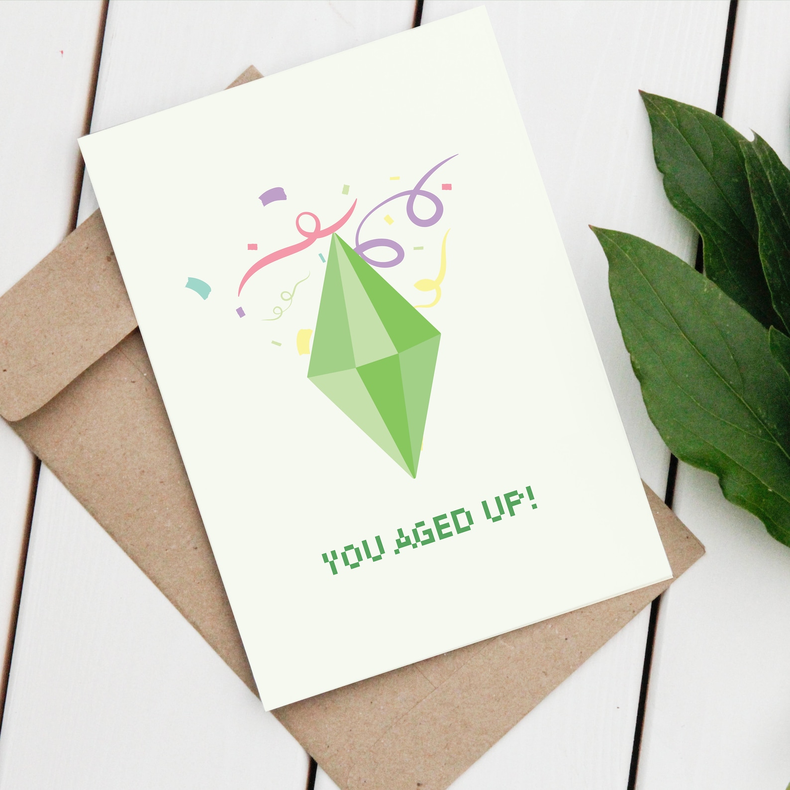 The Sims Card - You Aged Up! - Birthday Card - Gamer Card - Gamer Gift ...