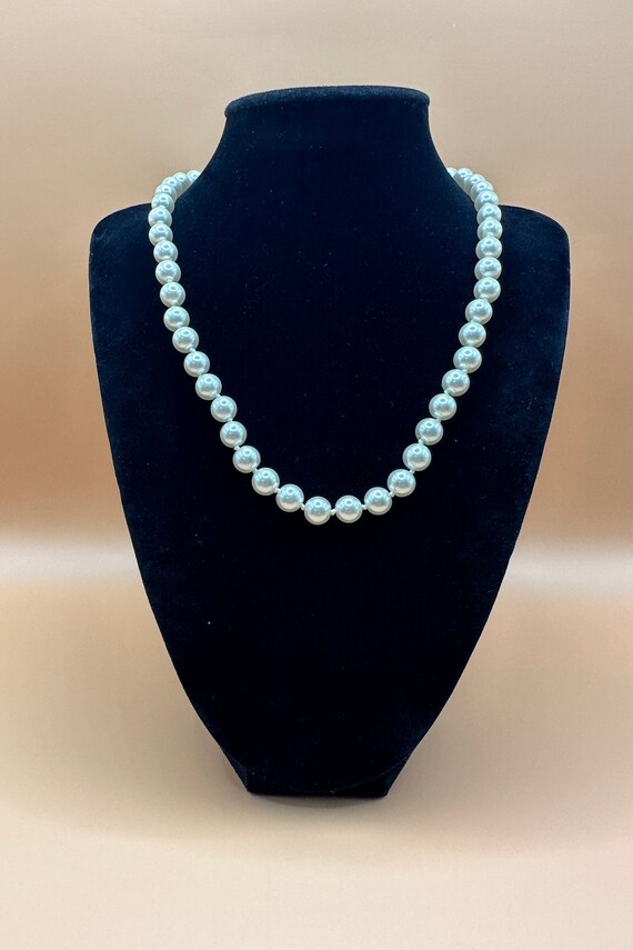 Vintage Bridal White Faux Pearls Hand Knotted String … - Gem