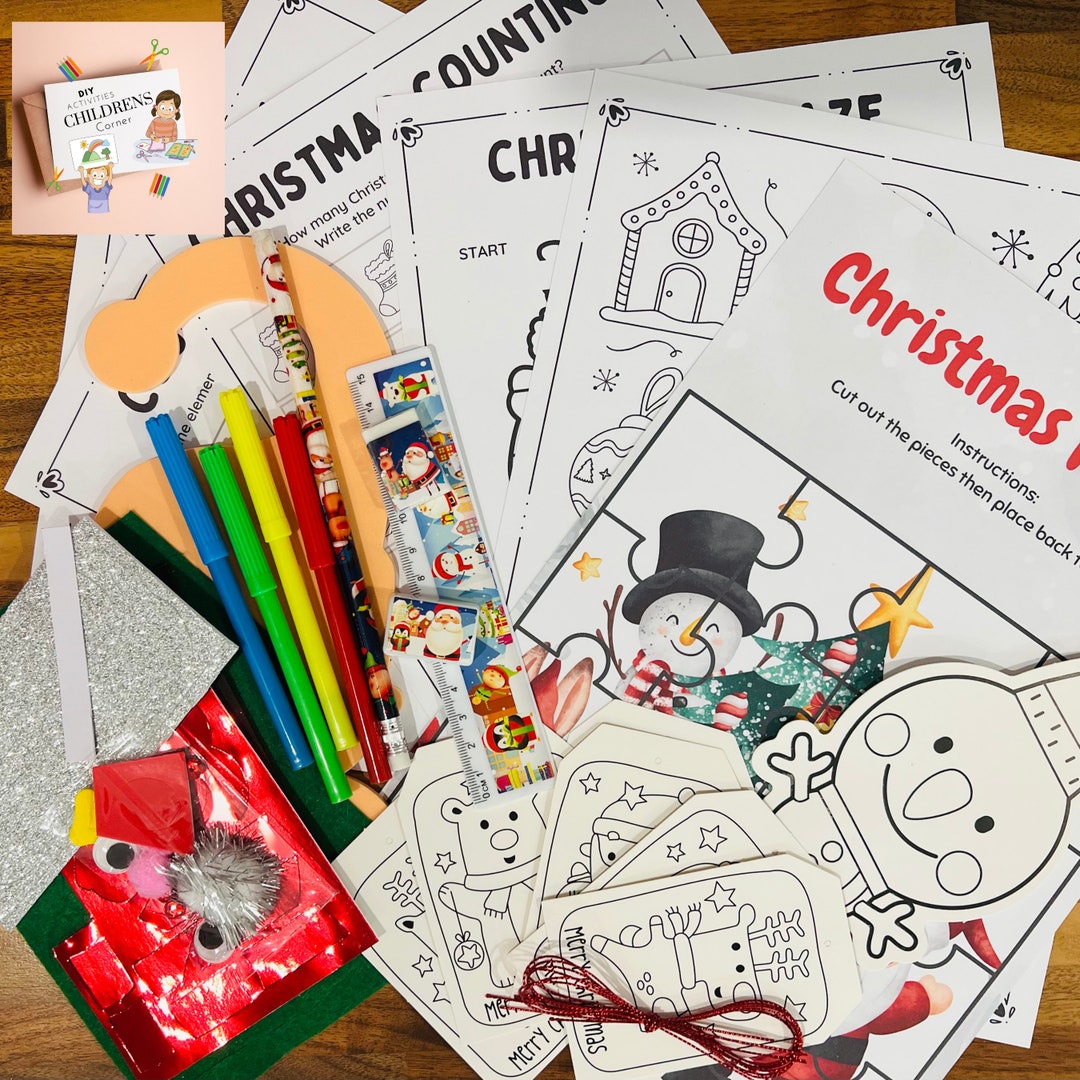 Christmas Activity Pack for Kids Craft Kits for Children - Etsy