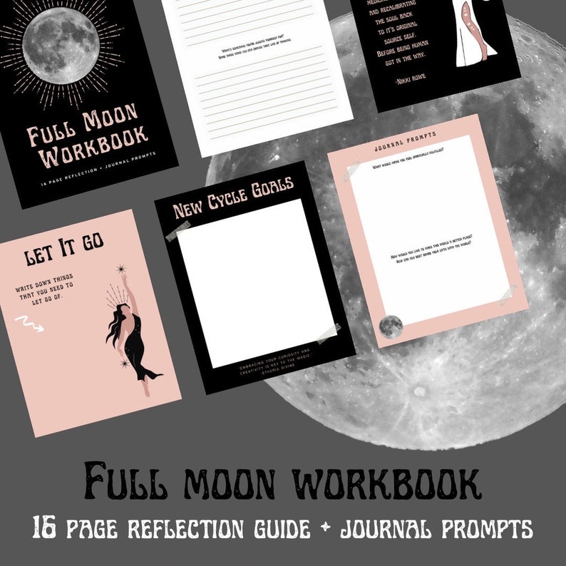 Full Moon Workbook - Etsy