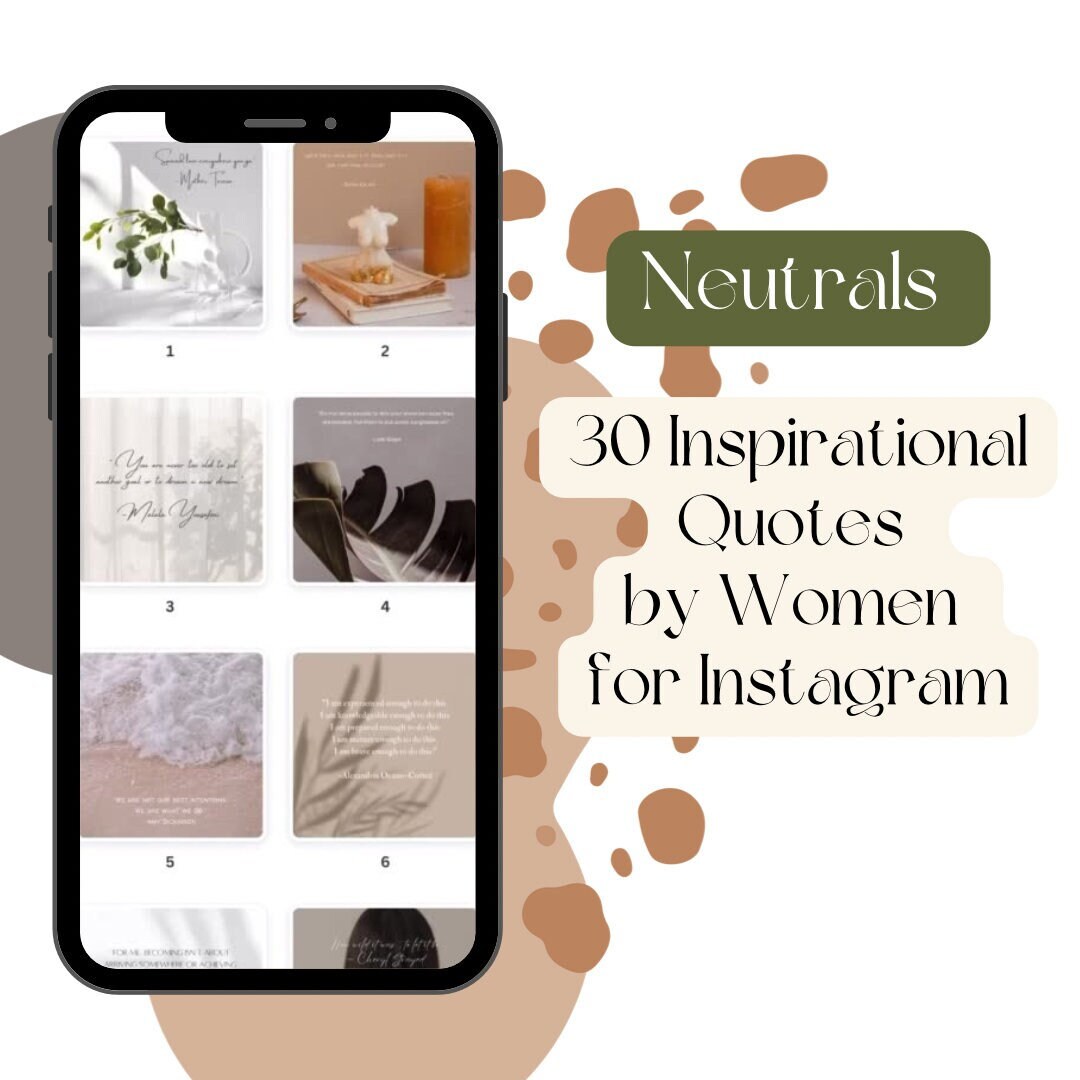 30 Inspirational Quotes by Women - Neutral Palette - Etsy