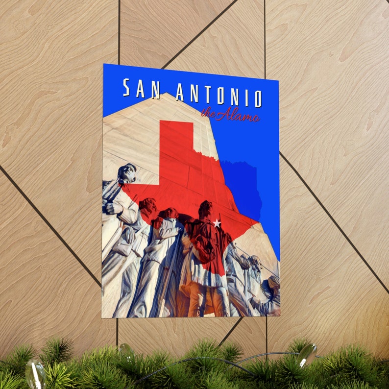 San Antonio Texas | the Alamo Art Print | travel Wall Poster | Premium ...
