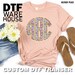 Spring Floral Print Monogram, Custom DTF Monogram, Ready to Press ...