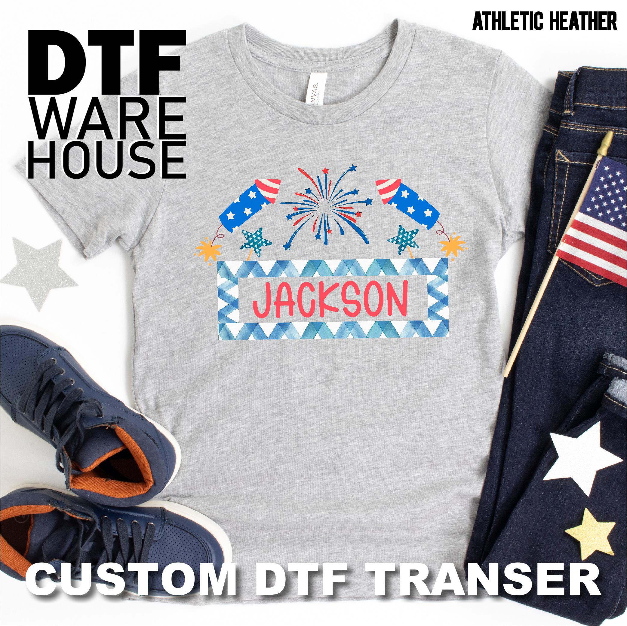 Patriotic Boy Name Plate, Custom DTF Personalized Heat Press Transfer ...