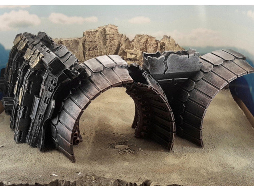 28mm Gothic Spaceship Wreck Terrain / Wargaming / Imperial - Etsy