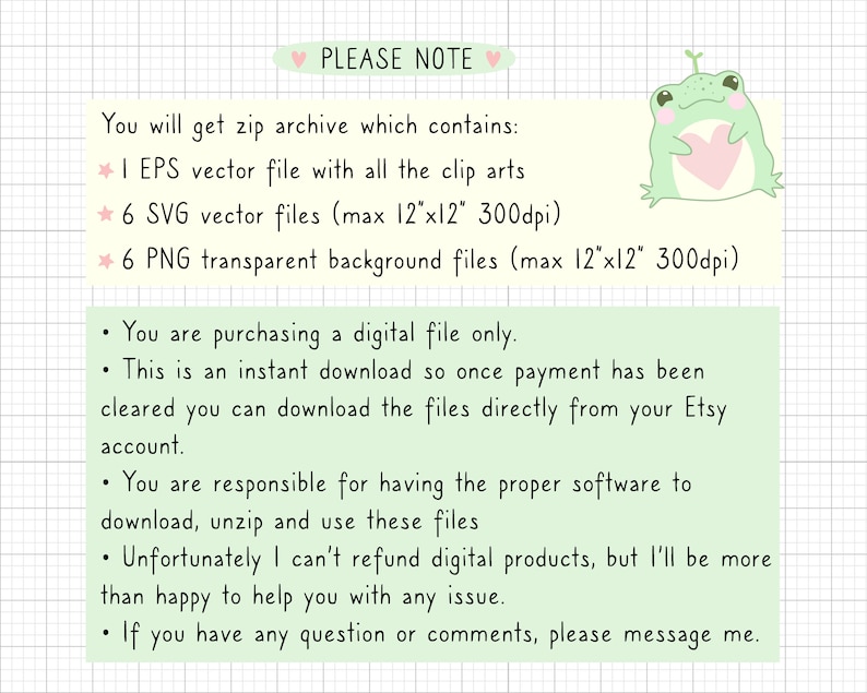 Cute Frogs Clipart and Digital Stickers SVG, PNG, EPS. Cutting Files ...