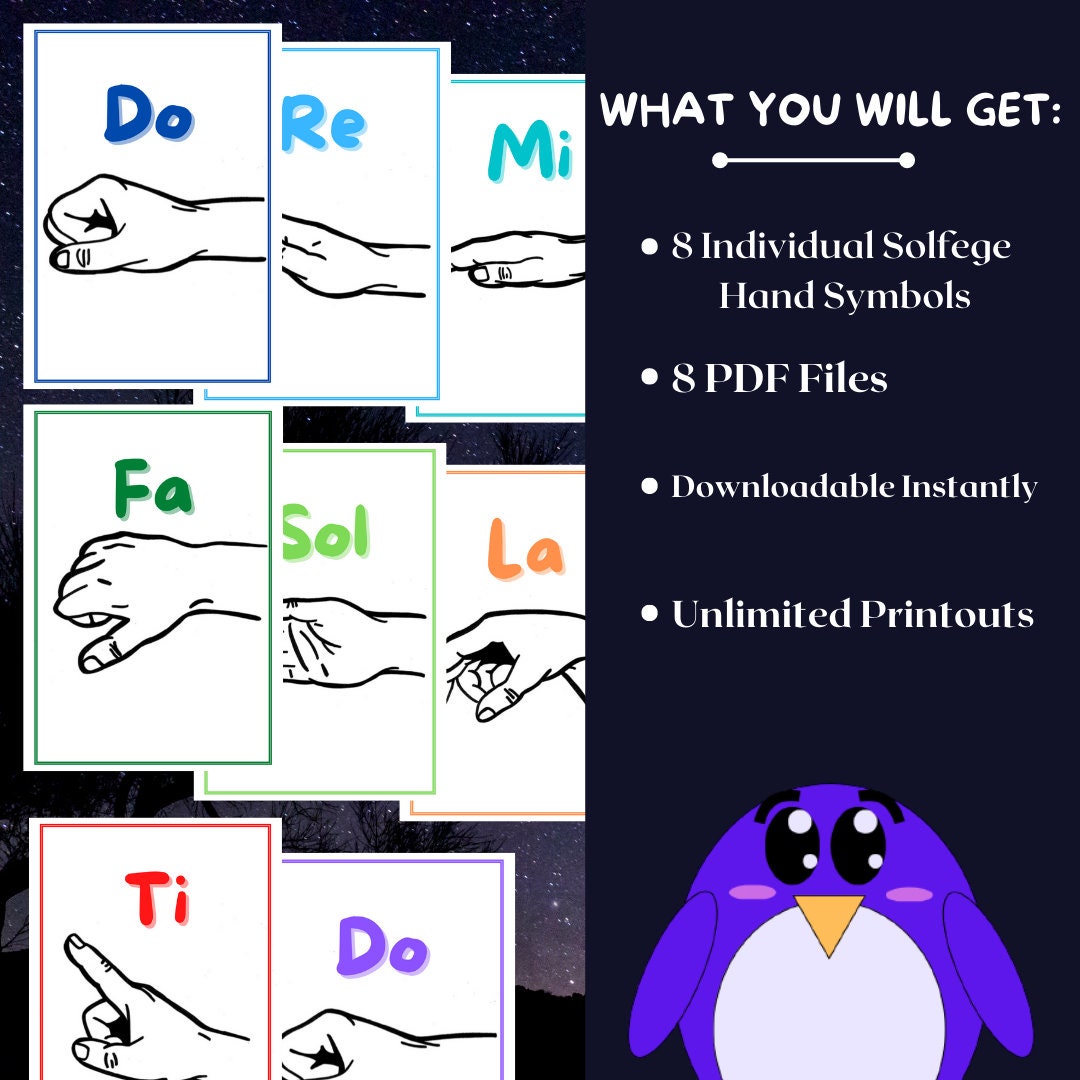 Printable Solfege Hand Signs! Great for Classrooms and Lesson Rooms! - Etsy