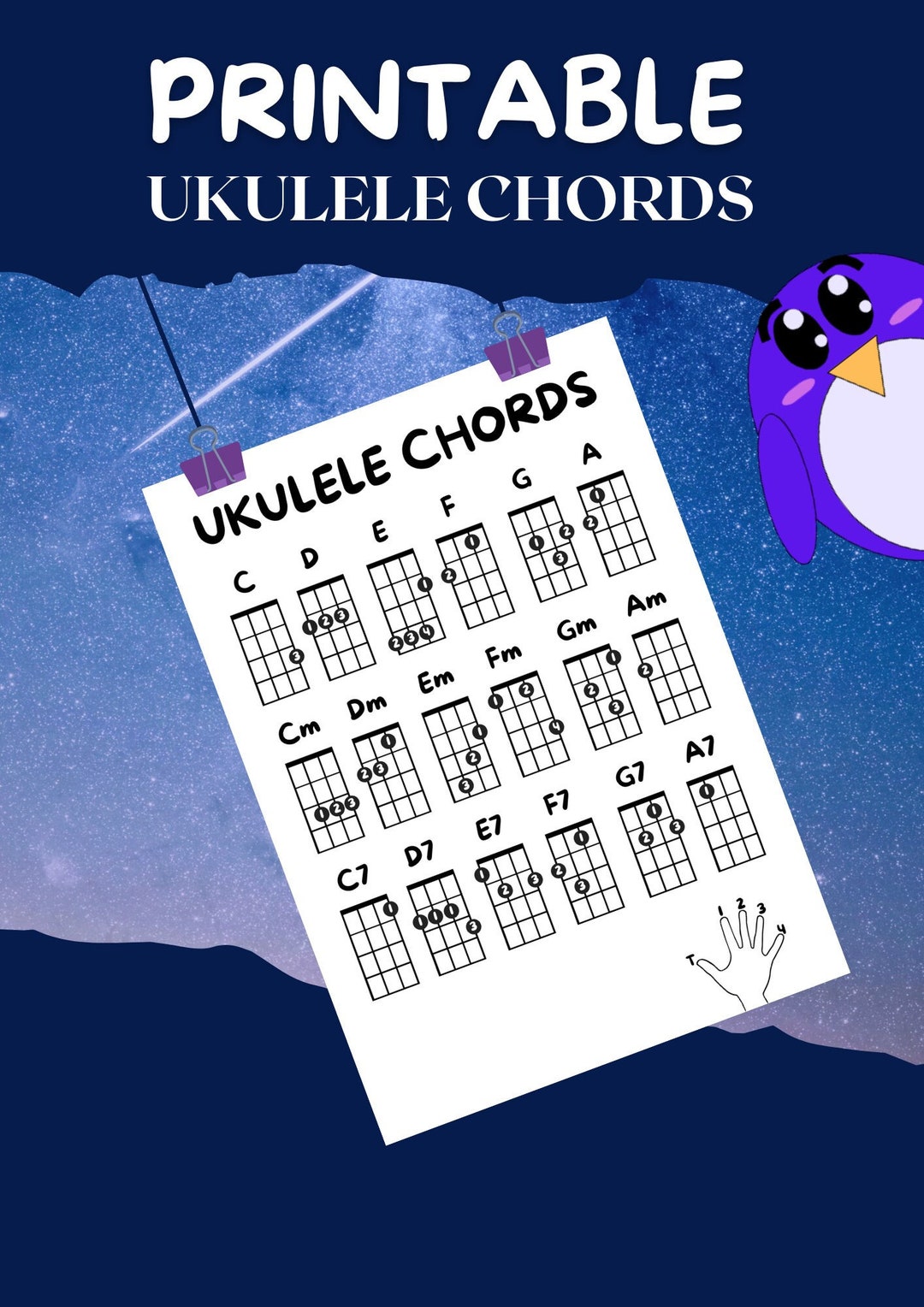Ukulele Chords! Instant Print -- Great for Beginners! - Etsy