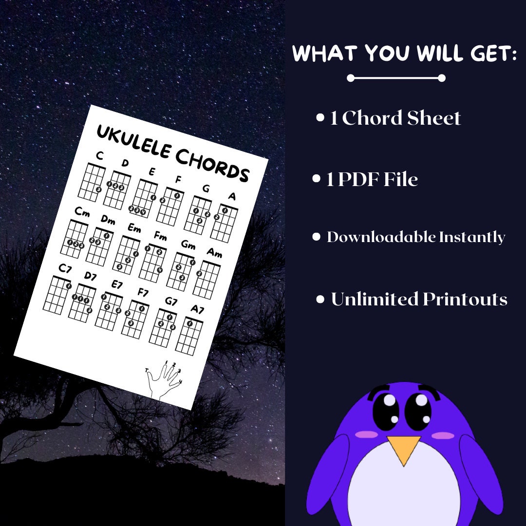Ukulele Chords! Instant Print -- Great for Beginners! - Etsy