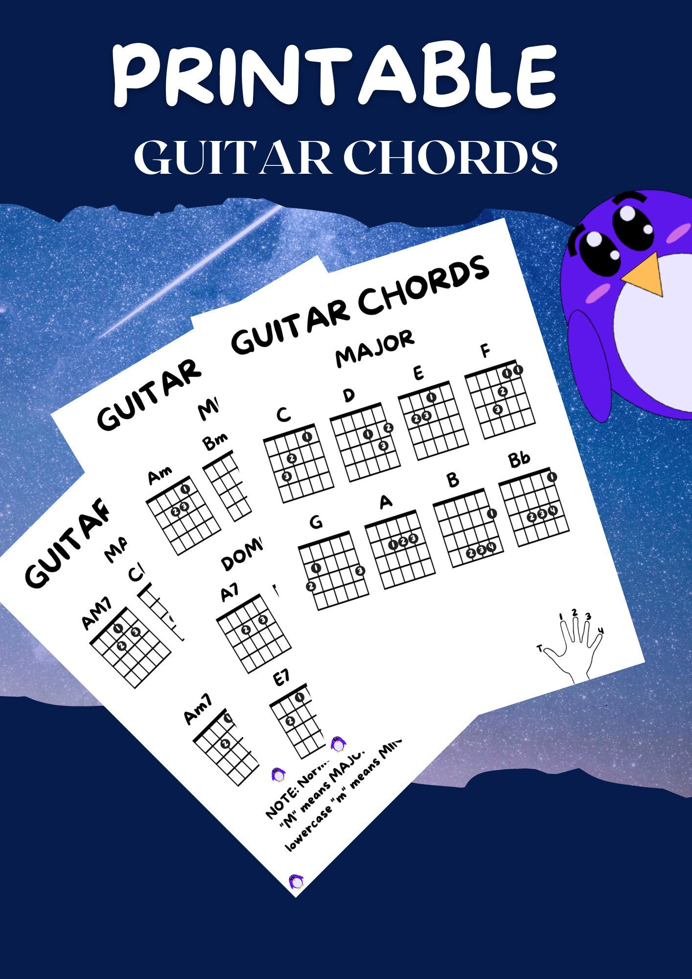 Printable Guitar Chords! Instant Print! Over 20 Chords! Great for ...