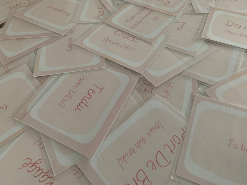 Ballet Terminology Flashcards - Etsy