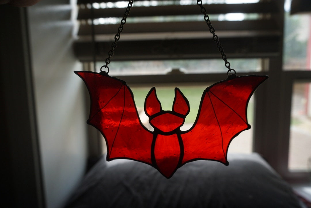 Red Vampire Bat Sun Catcher - Etsy