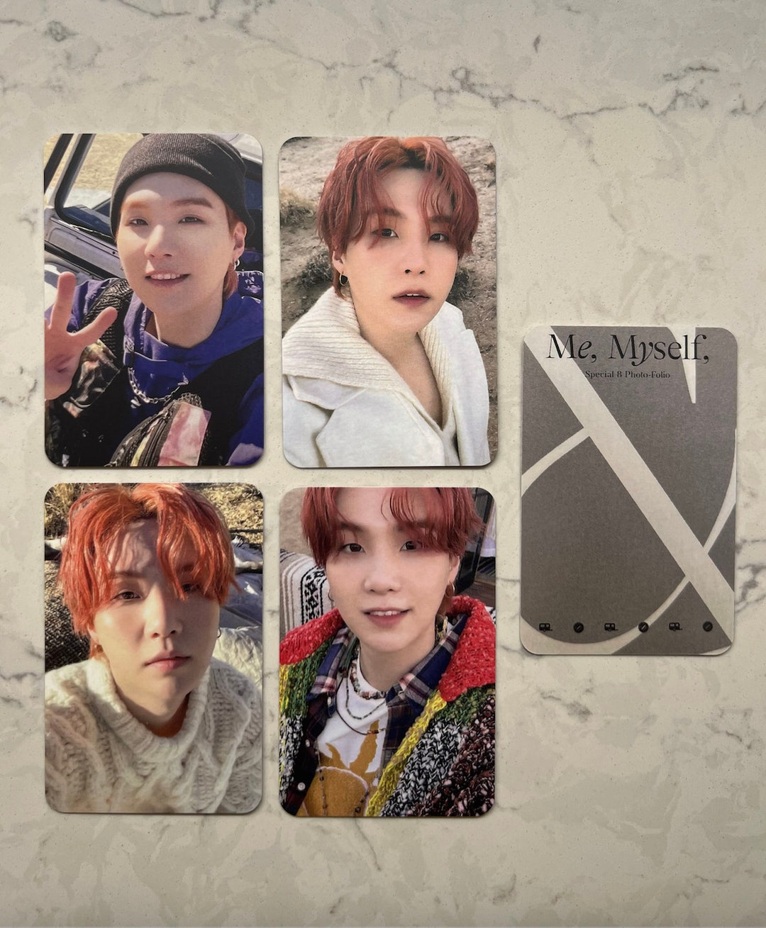 BTS Suga Photo-folio Photocards BTS Photocards Bts Yoongi Photocards ...