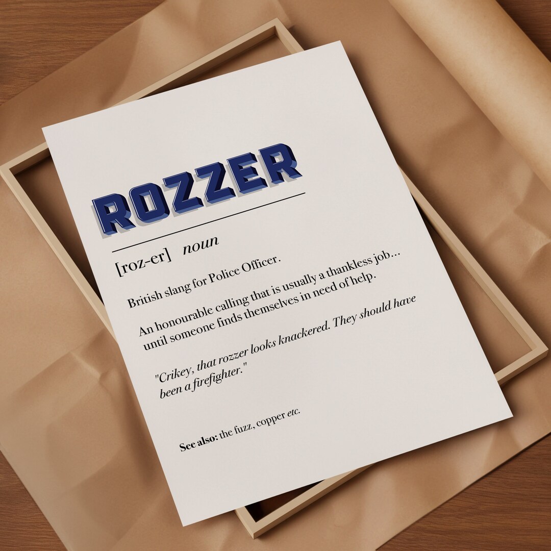 Rozzer Print Police Officer Print Police Officer Wall Art Emergency ...