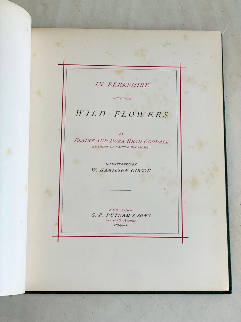 1879 in Berkshire With the Wildflowers by Elaine & Dora Read Goodale ...