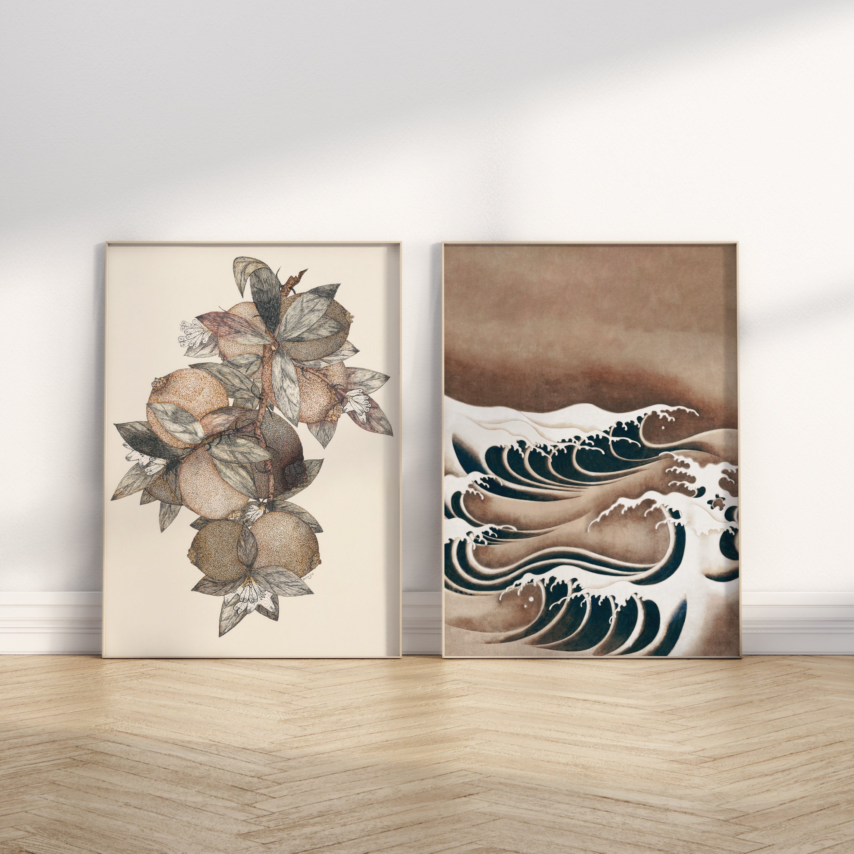 Neutral Tone Printable Wall Art Gallery Set of 9 Vintage Art Printable ...