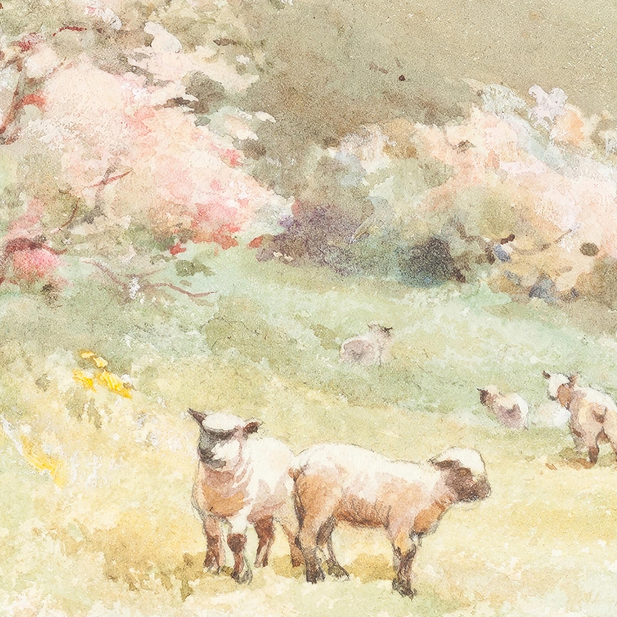 Watercolor Painting of a Spring Landscape | Digital Art Printable ...