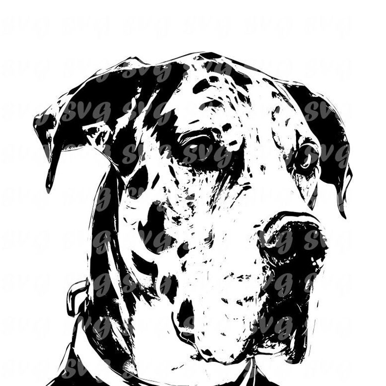 Great Dane SVG Vector - Etsy