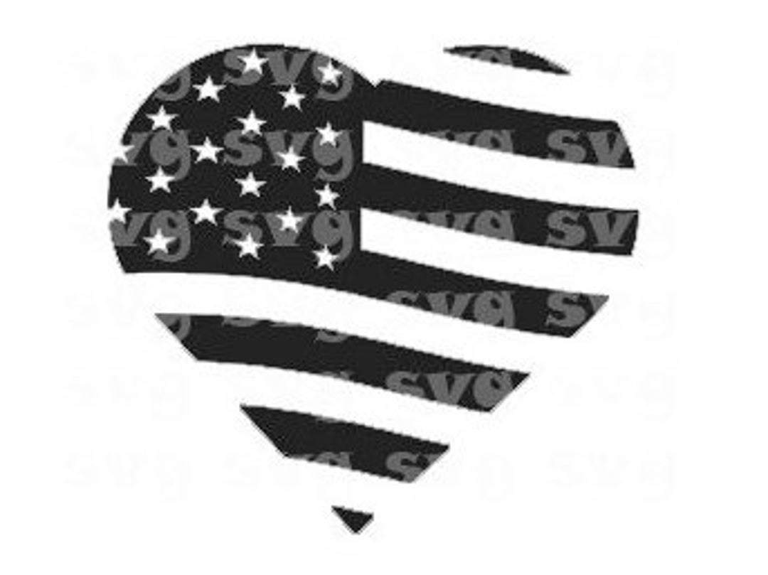 American Flag Heart SVG - Etsy