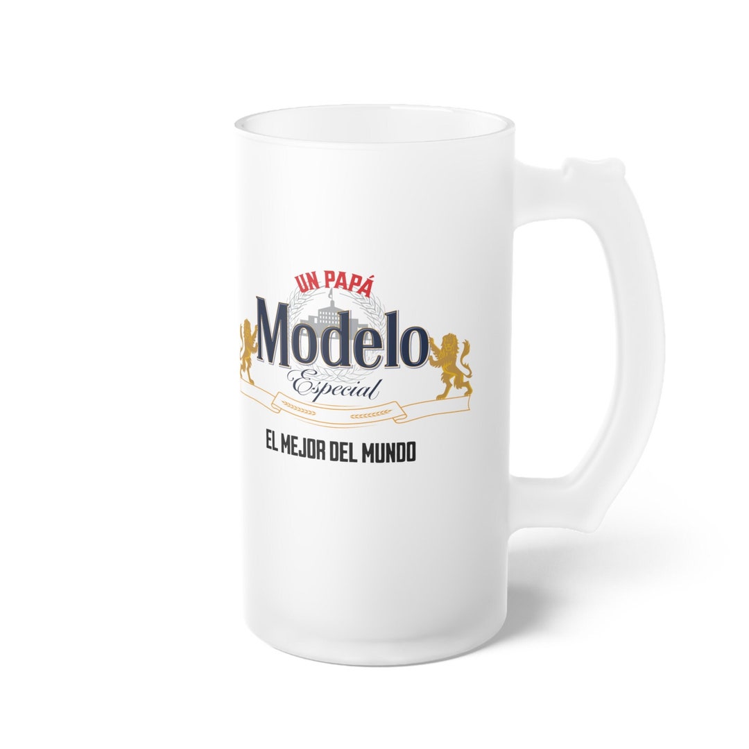 Frosted Glass Beer Mug | Papa Modelo Design, 16oz - Etsy