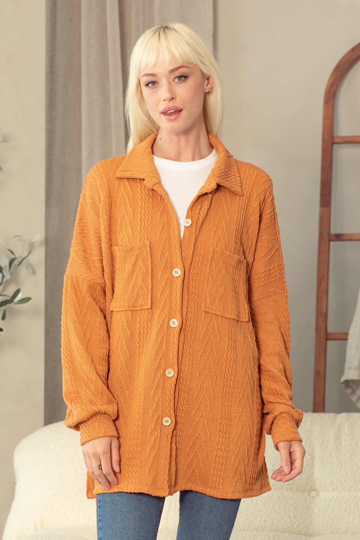 Cable Knit Shacket - Etsy