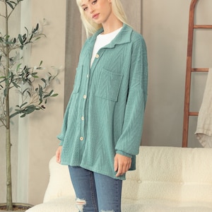 Cable Knit Shacket - Etsy