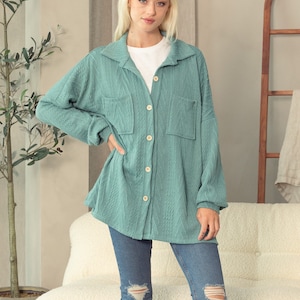 Cable Knit Shacket - Etsy