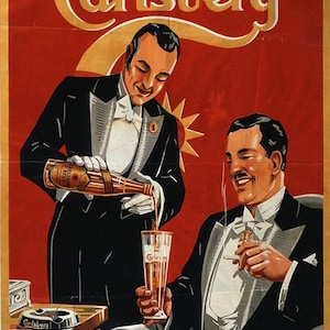 Retro Beer Poster Vintage Drink Collage Kit Digital Download Vintage ...