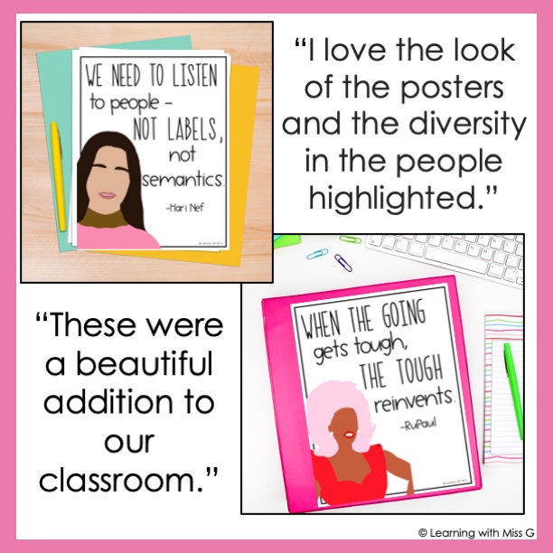 LGBTQ+ Bulletin Board | Influential People Posters for Pride Month ...