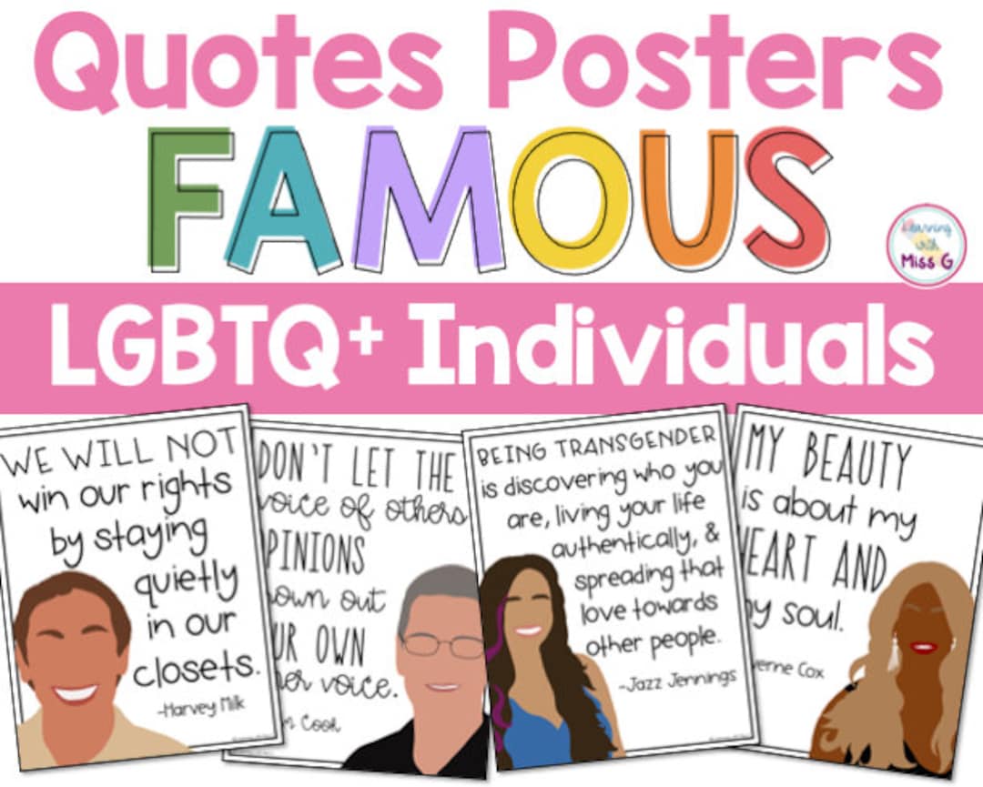 LGBTQ+ Bulletin Board | Influential People Posters for Pride Month ...