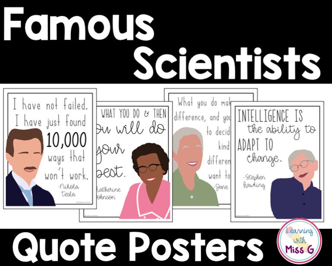 Famous Scientists Quote Posters for Bulletin Boards - Etsy
