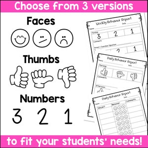 Daily and Weekly Behavior Chart | Parent Communication Log - Etsy