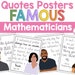 Diverse and Famous Mathematicians Bulletin Board Posters | Classroom ...