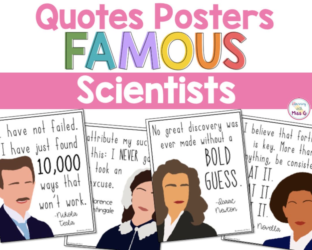 Famous Scientists Quote Posters for Bulletin Boards Classroom Decor - Etsy