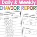 Daily and Weekly Behavior Chart | Parent Communication Log - Etsy