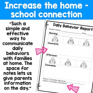 Daily and Weekly Student Behavior Charts for Parent Communication With ...