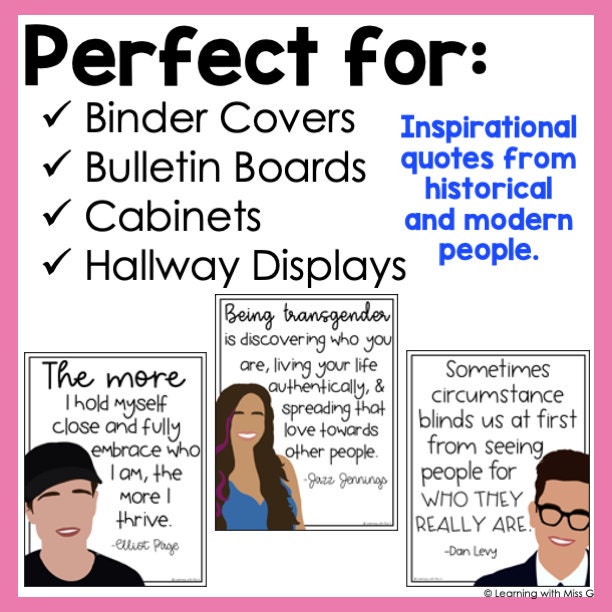 LGBTQ+ Bulletin Board | Influential People Posters for Pride Month ...