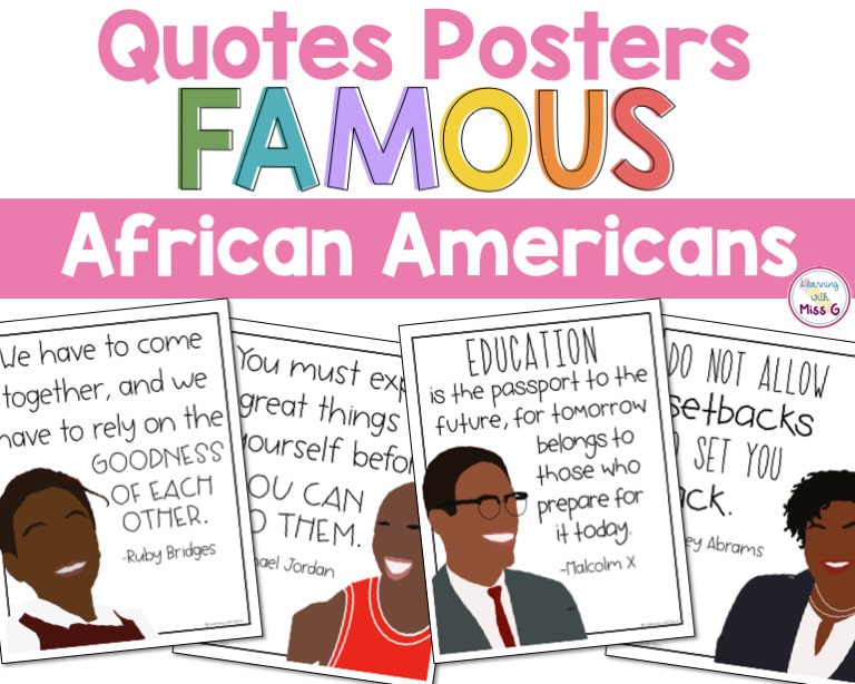 Black History Month Classroom Decor Quote Posters - Famous African ...