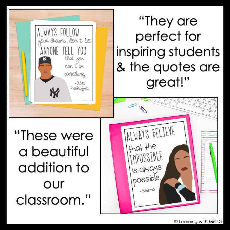 Hispanic Heritage Month Bulletin Board Quote Posters Famous Latinx ...