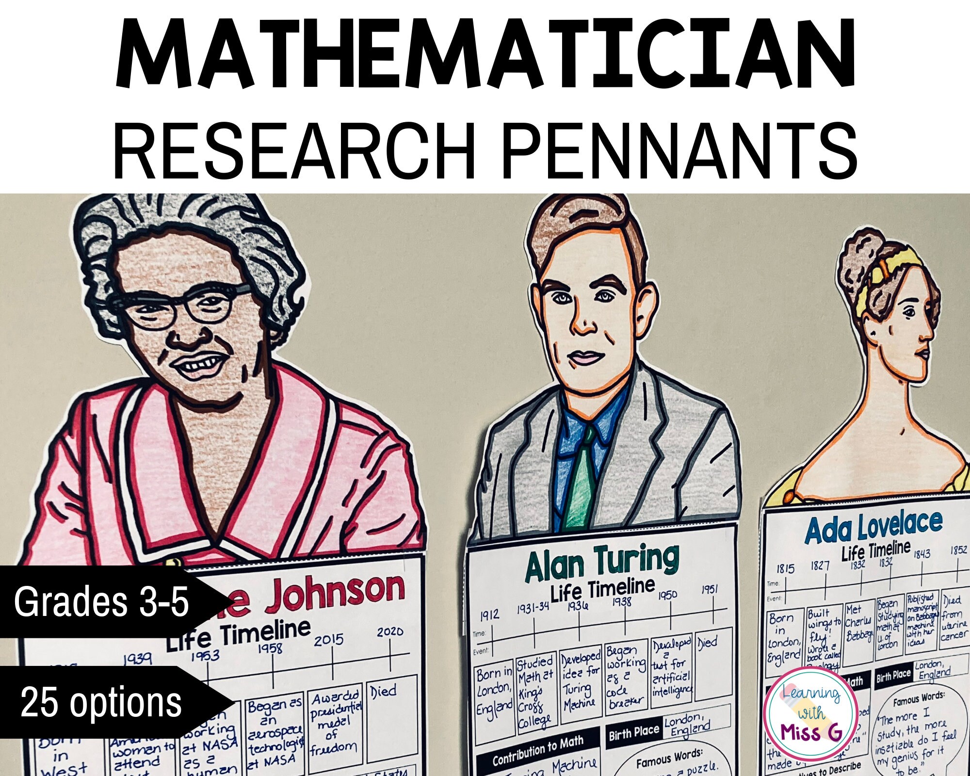 Famous Mathematician Research Project Pennant Research for Upper ...