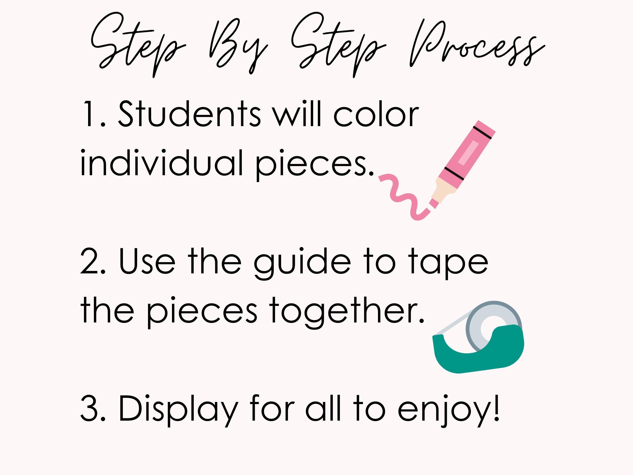 Growth Mindset Collaborative Coloring Poster -believe in the Power of ...