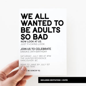 EDITABLE Funny 40th Birthday Party Invitation Bundle - We Wanted to Be ...