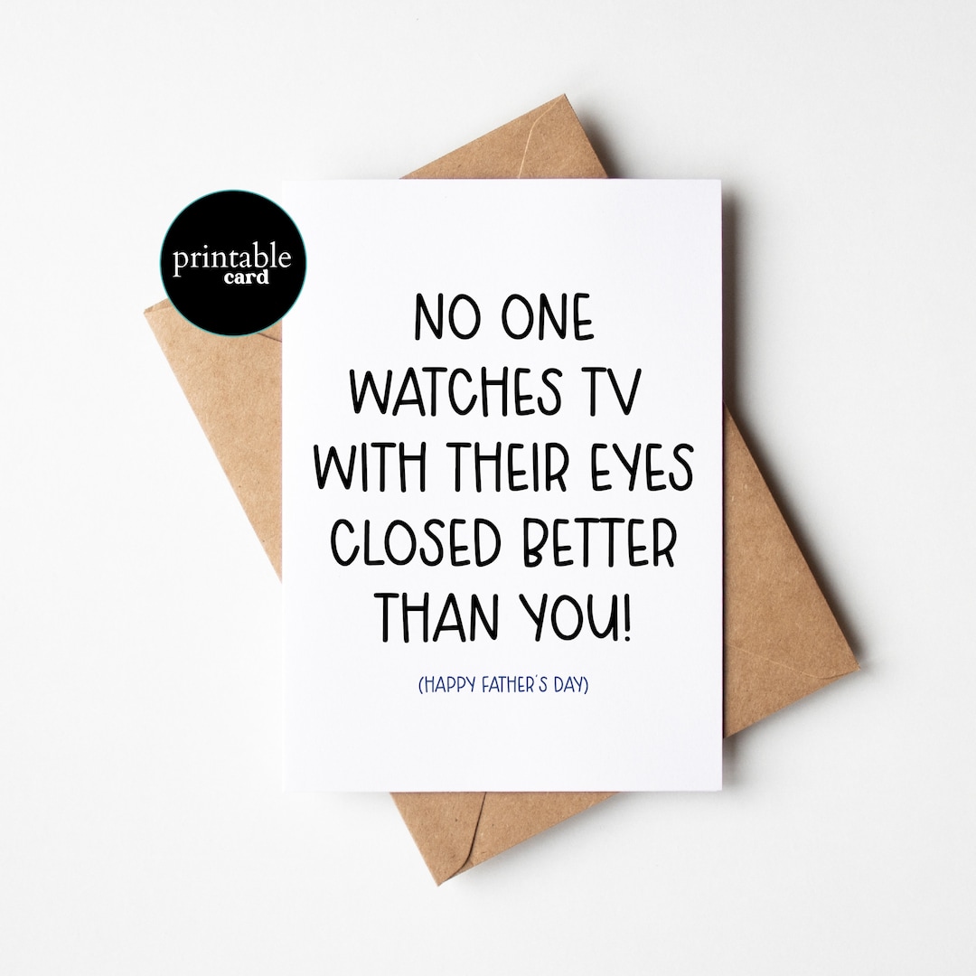 PRINTABLE Funny Fathers Day Card, Sarcastic Card for Dad, Funny Dad ...