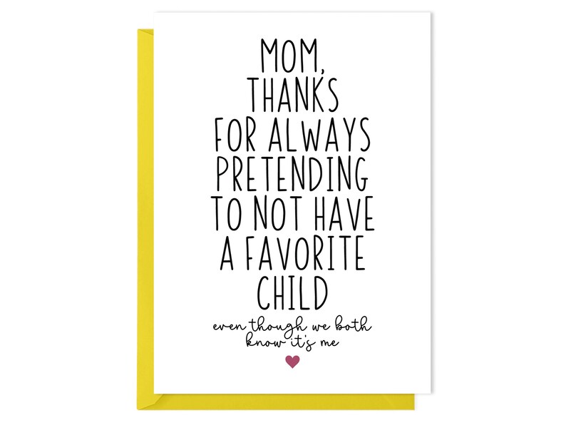 PRINTABLE Funny Mothers Day Card Mom, Thanks for Always Pretending to ...