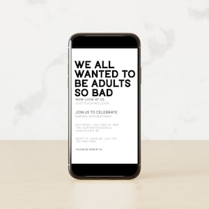 EDITABLE Funny 40th Birthday Party Invitation Bundle - We Wanted to Be ...