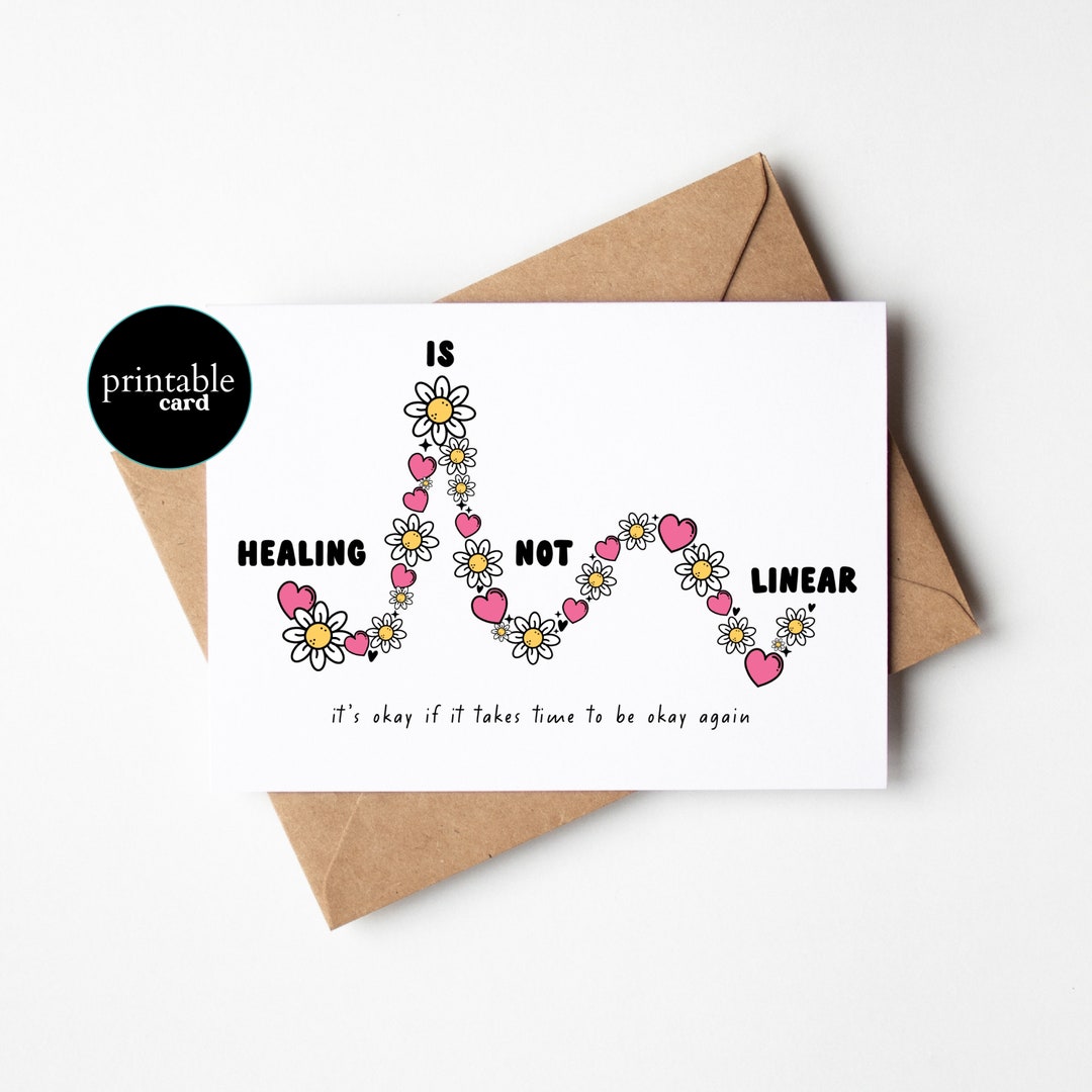 PRINTABLE Sending Healing Vibes Card - Thoughtful Here for You Mental ...