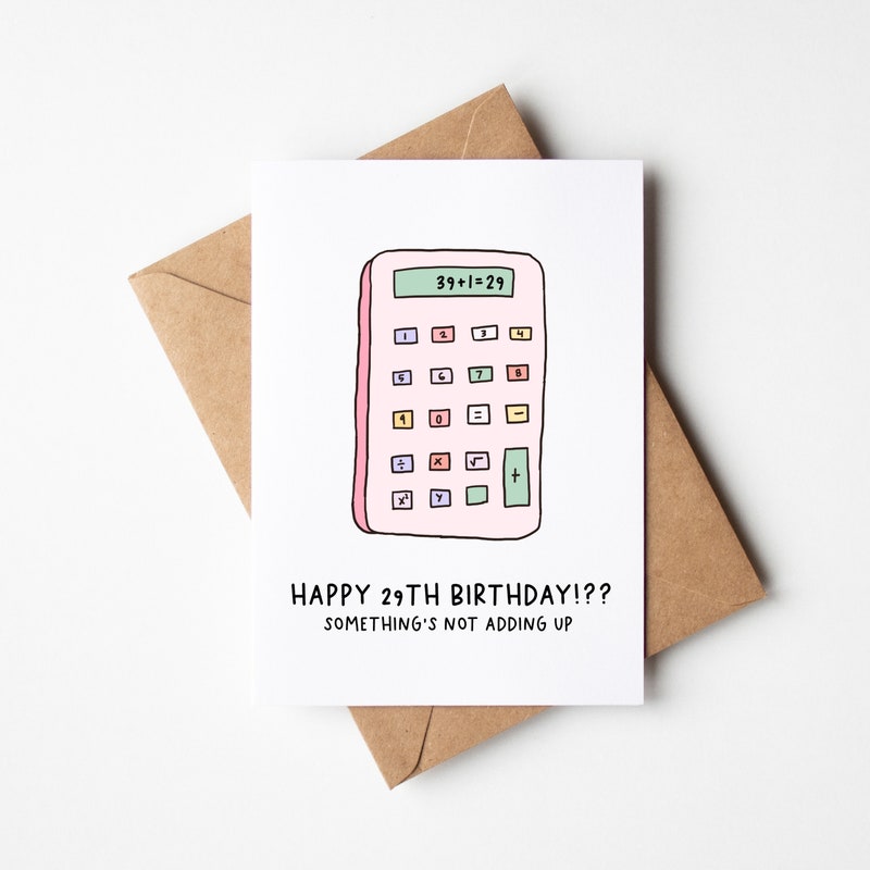 Math Birthday Card - Etsy