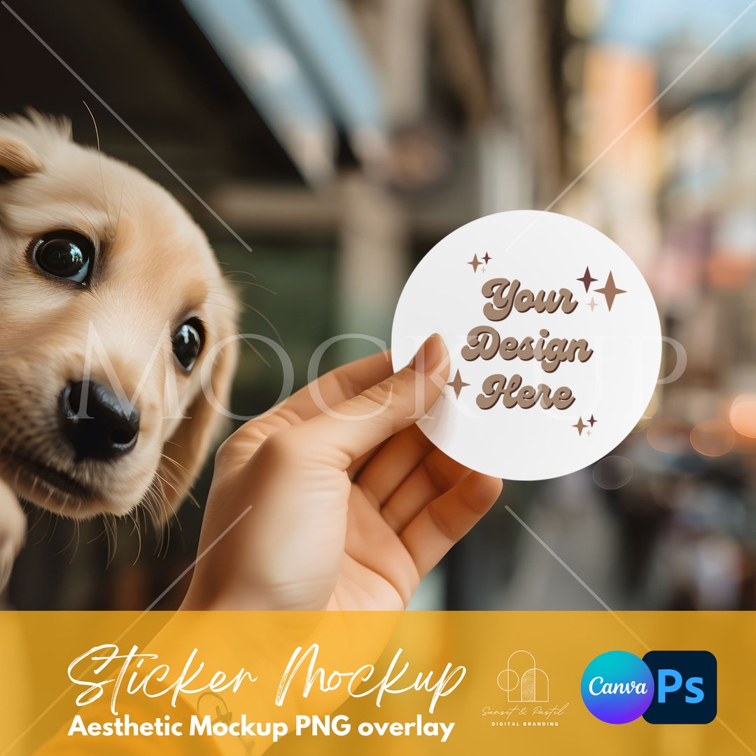 Sticker Mockup, Moveable Sticker Decal, Boho Inspired Mockup for ...