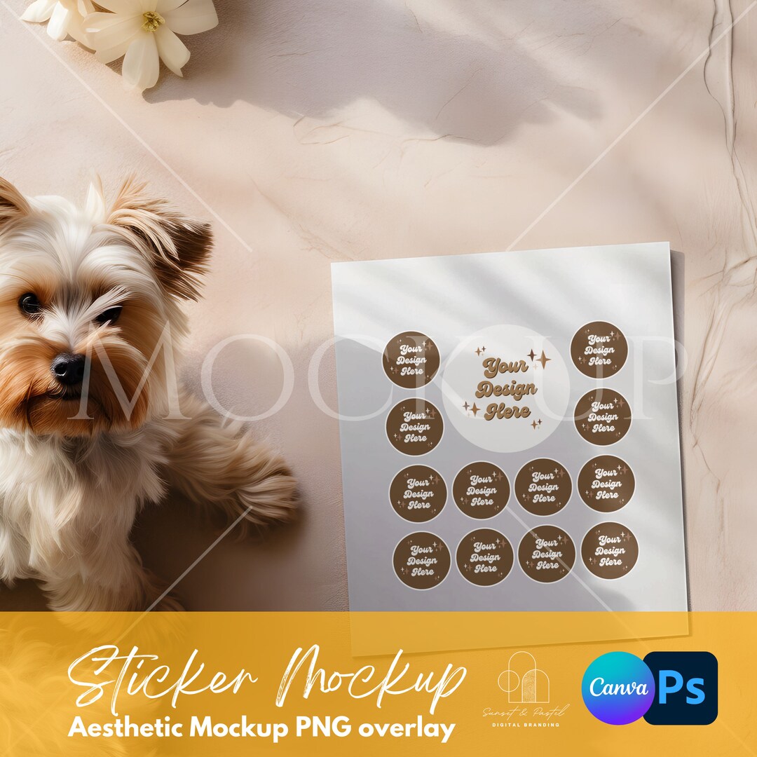 Sticker Mockup, Sticker Sheet Mockup, Boho Inspired Mockup for Listings ...