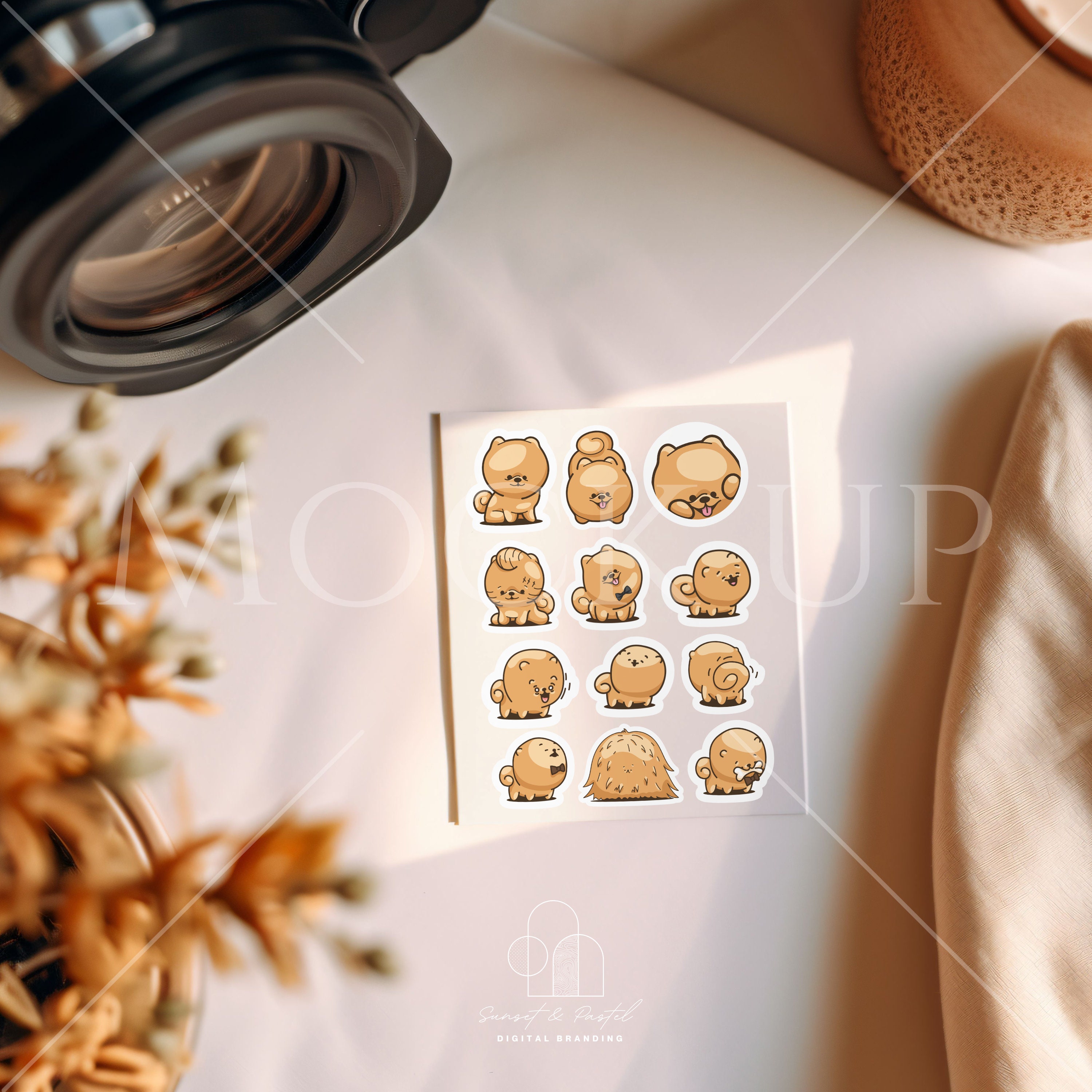 Sticker Sheet Mockup Simple Square Sticker Sheet Mockup Boho - Etsy